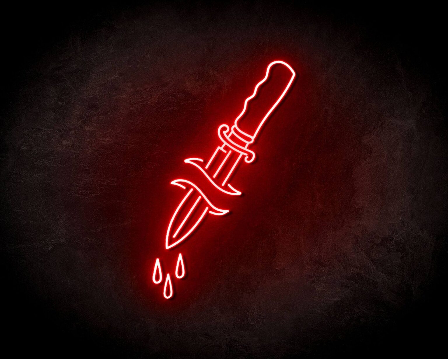 LED Neon Sign Dripping Dagger - The Neon Company - FI