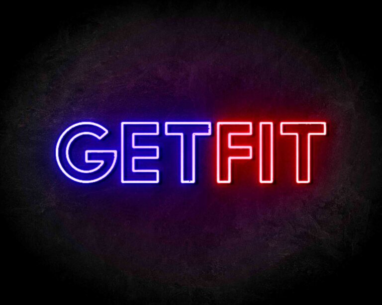 LED Neon Sign GET FIT - The Neon Company - FI