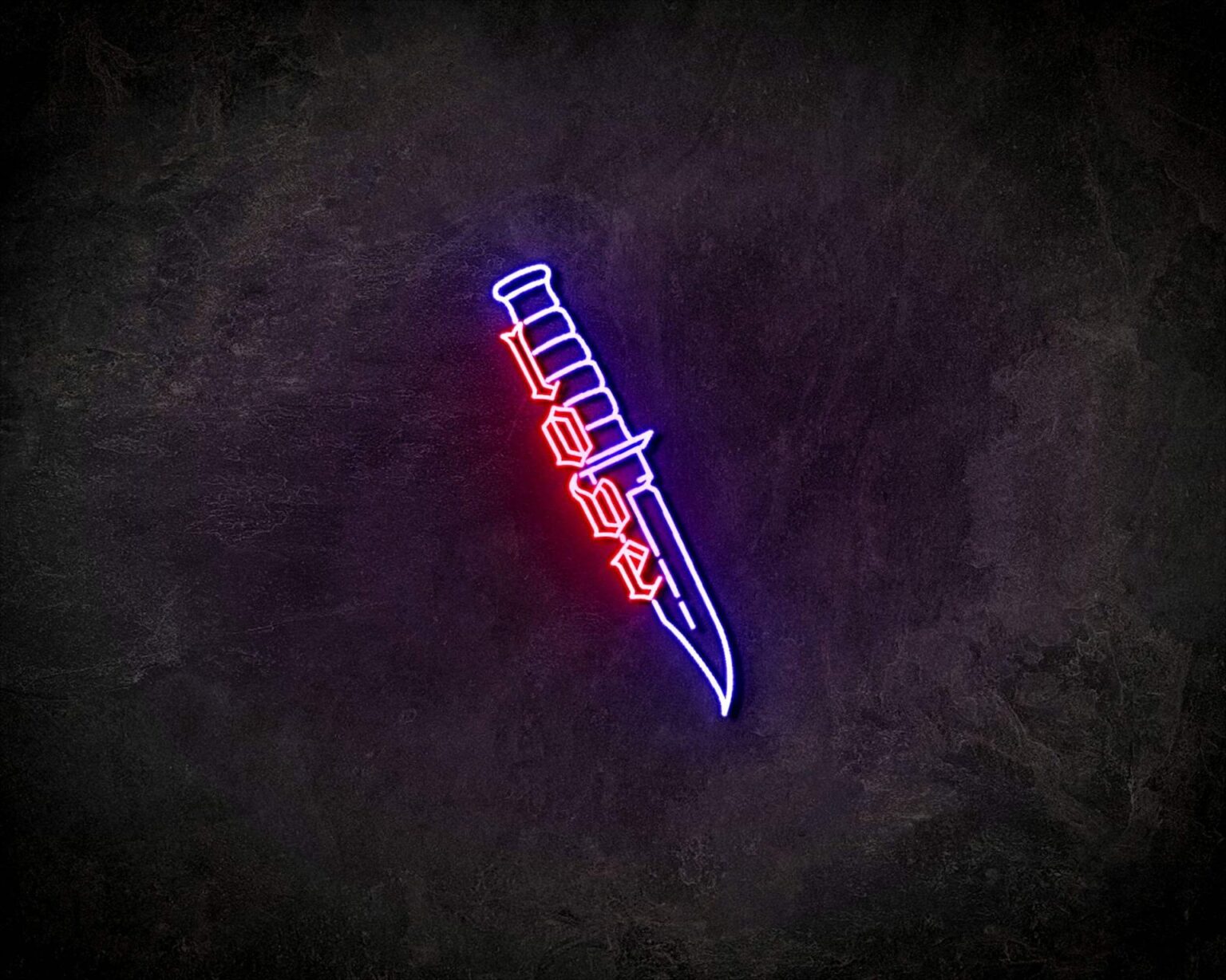 LED Neon Sign The Love Knife - The Neon Company - FI