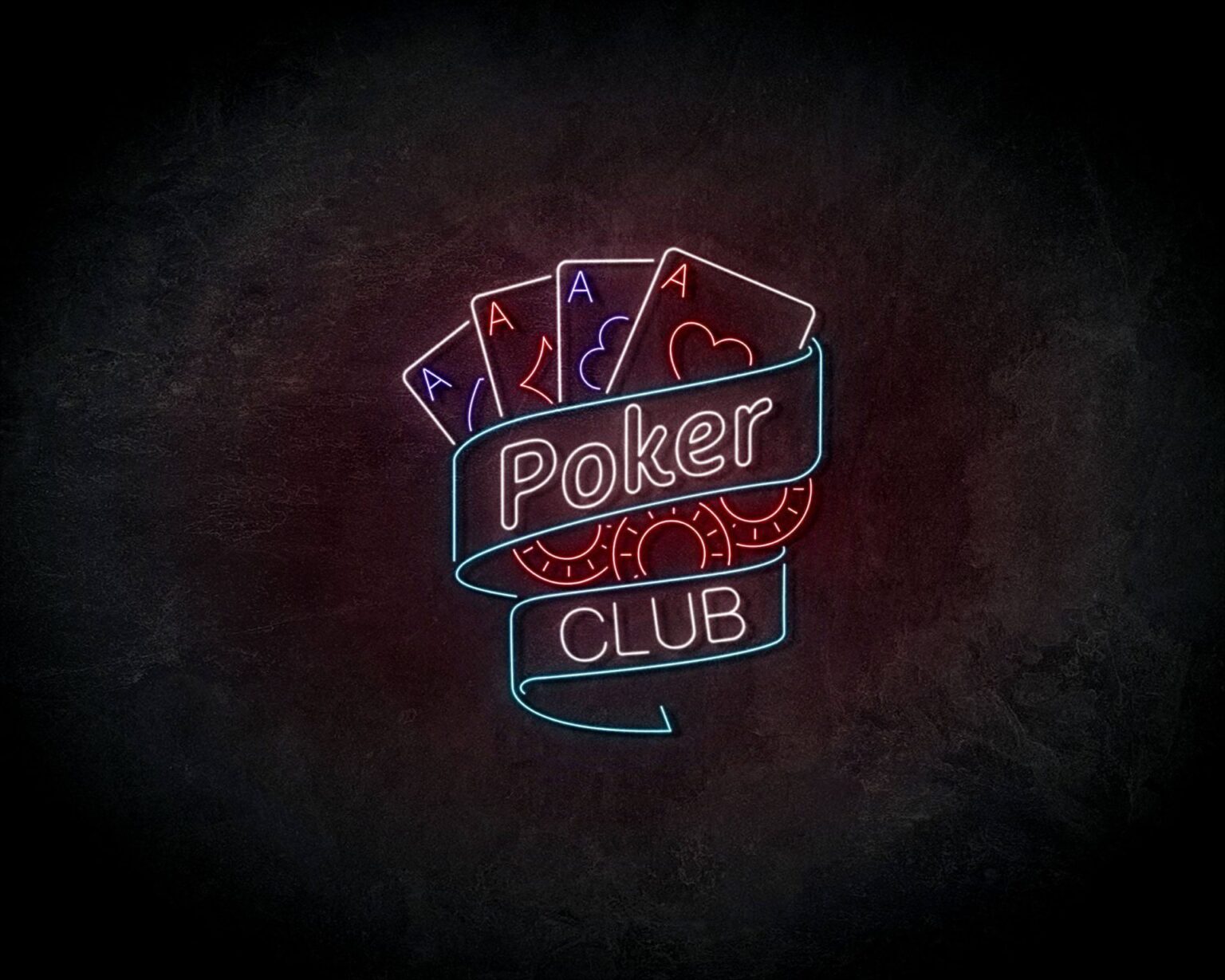 LED Neon Sign Poker Club - The Neon Company - FI